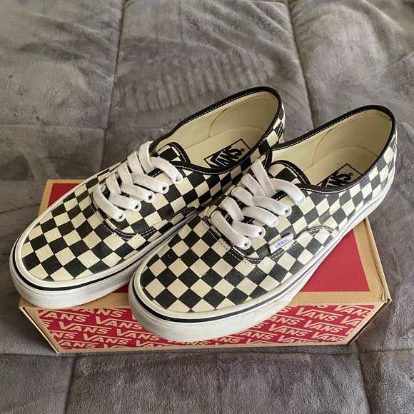 Vans | Shoes | Vans Authentic Golden Coast Black And White Checkerboard ...